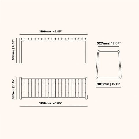 Brighton Table and Bench Seat | Outdoor - Ergoline Furniture